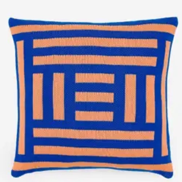 Verloop | Accents | Verloop Nwt Cobalt Blue Tile Pattern Knit Pillow Cover 8x18 | Poshmark